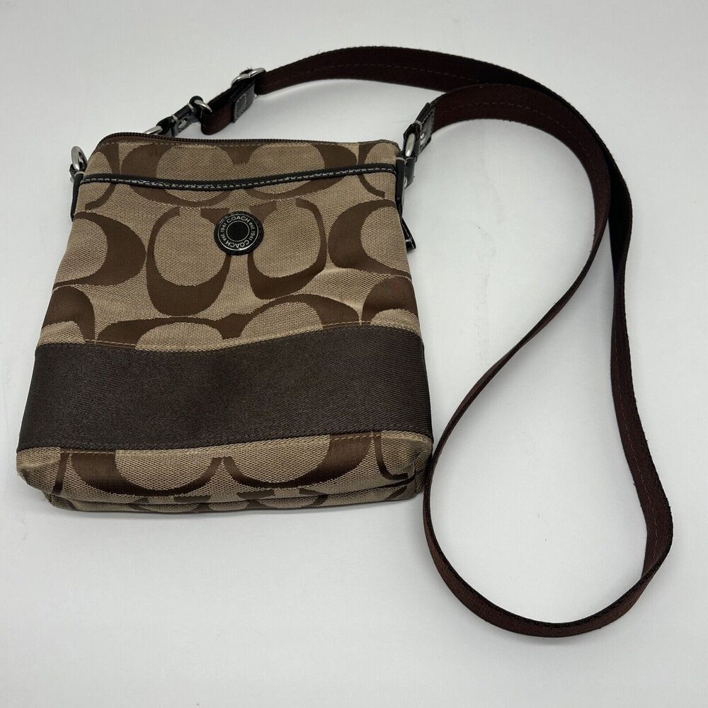 Coach Signature Brown Crossbody Swingpack Messenger P… - Gem